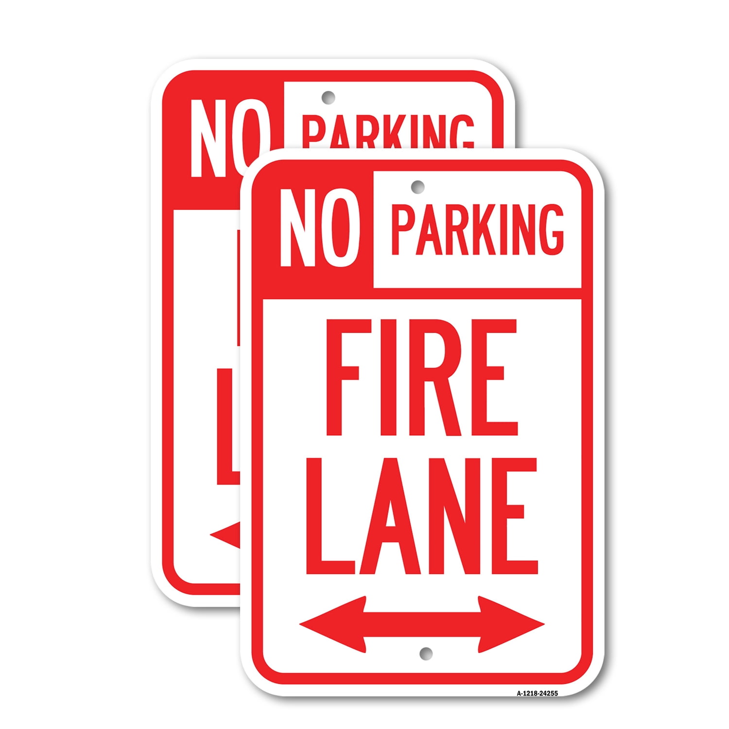(2 Pack) Colorado Fire Lane (With Bidirectional Arrow) | 12" X 18 ...