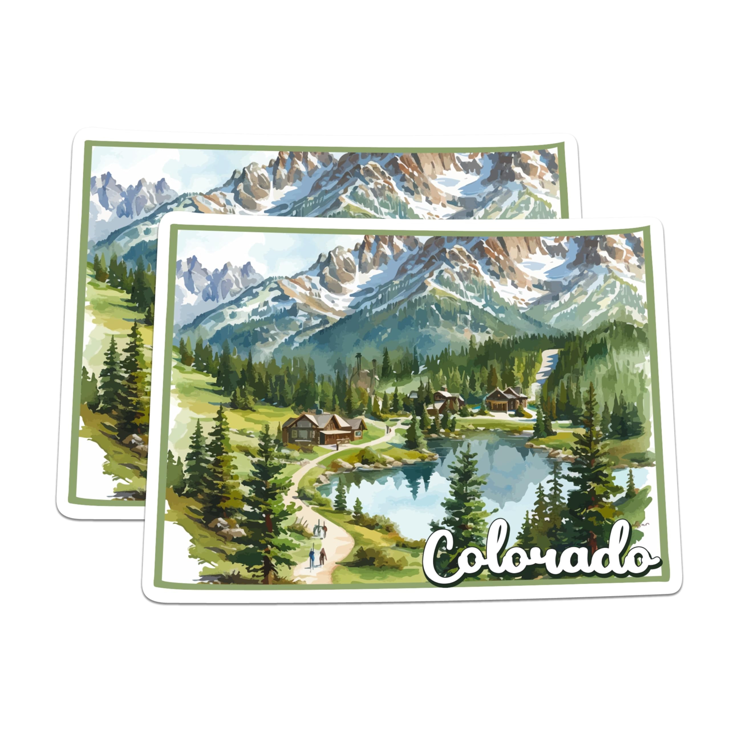 (2 Pack) Colorado State Shape Stickers - CO State Sticker - Choose from ...