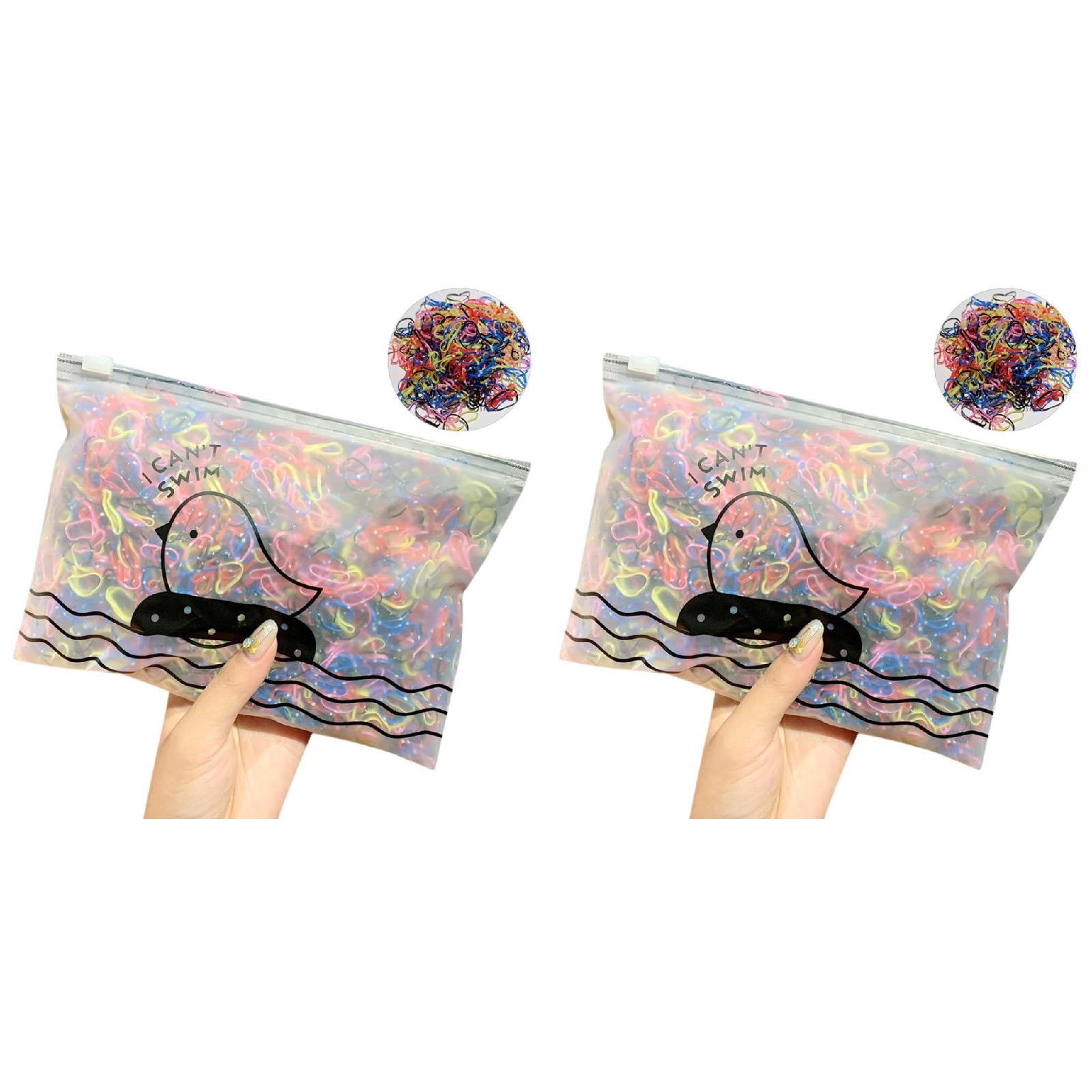 (2-Pack) 2025 Colorful Band Pack Different Hair Color Band Hair Rubber ...