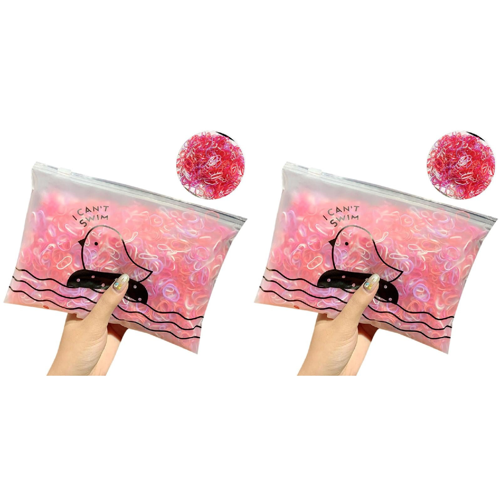 2 Pack,Colorful Band Pack Band Hair Rubber Disposable / Elastic 1000 ...