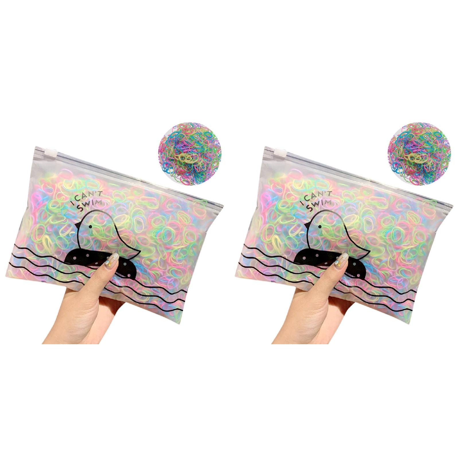 (2-Pack) 2025 Colorful Band Pack Hair Ties Toddler Band Hair Rubber ...