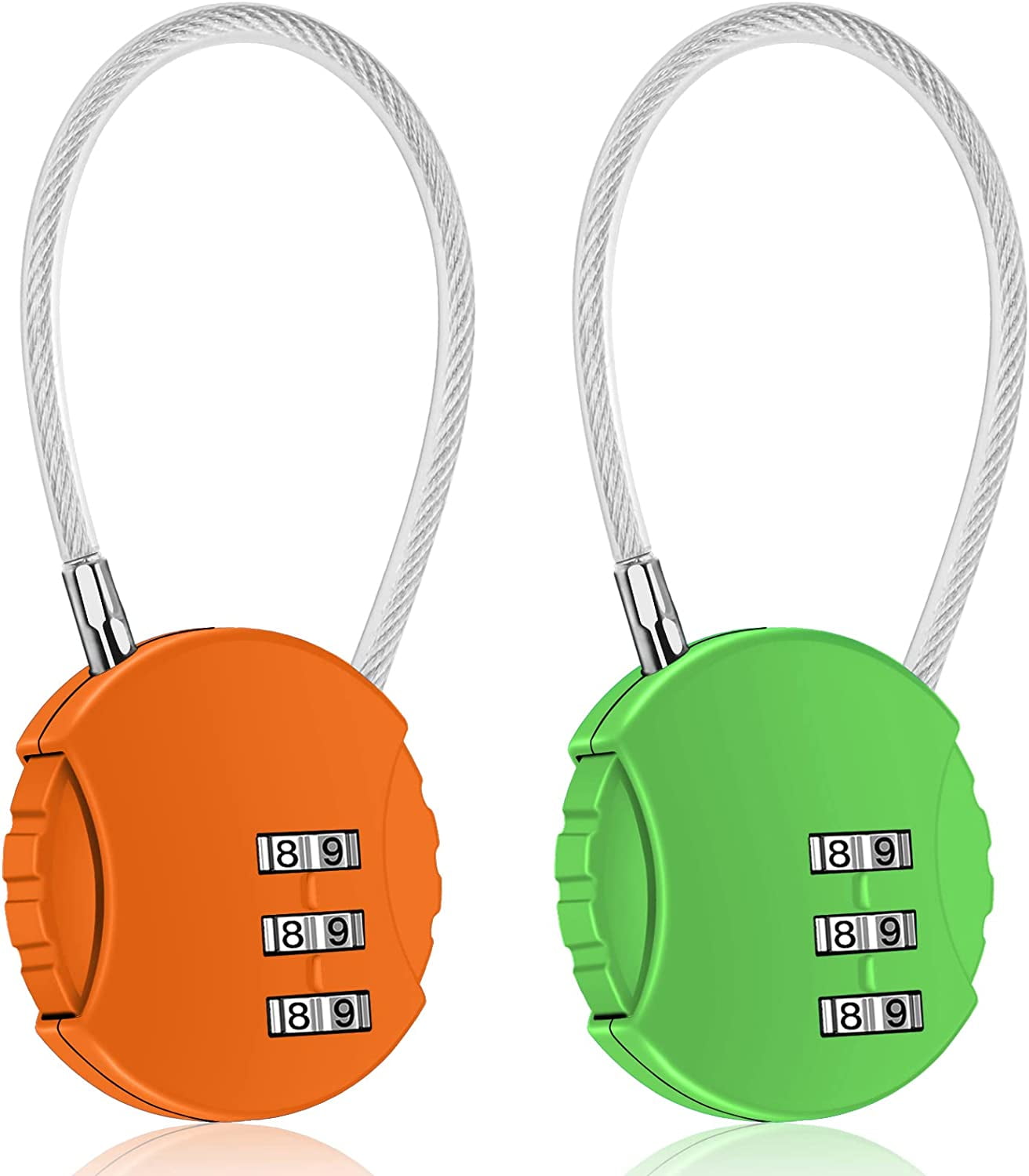 2 Pack Combination Lock 3 Digit Outdoor Waterproof Padlock for School ...