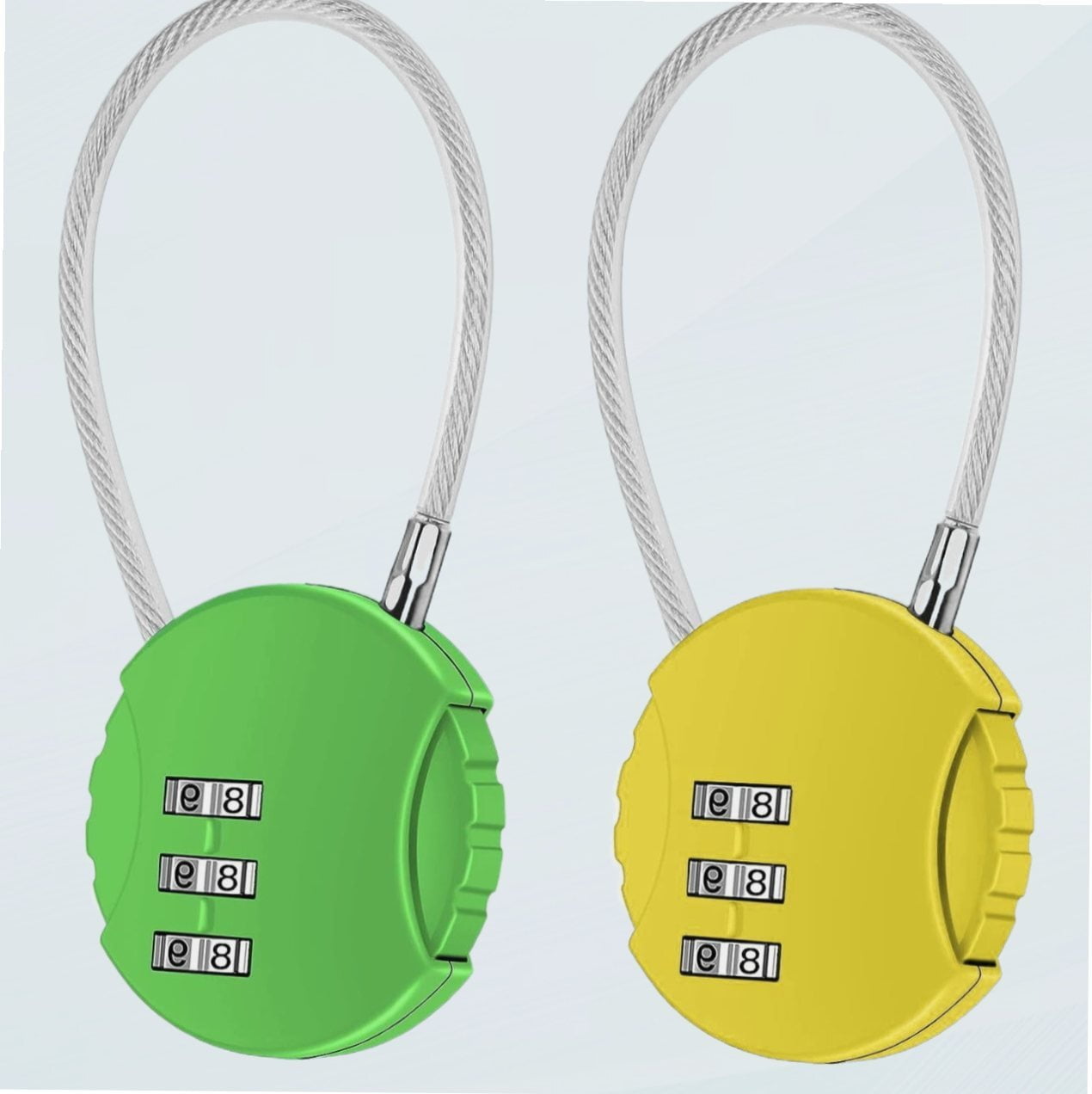 2 Pack Combination Lock 3 Digit Outdoor Waterproof Padlock for School ...
