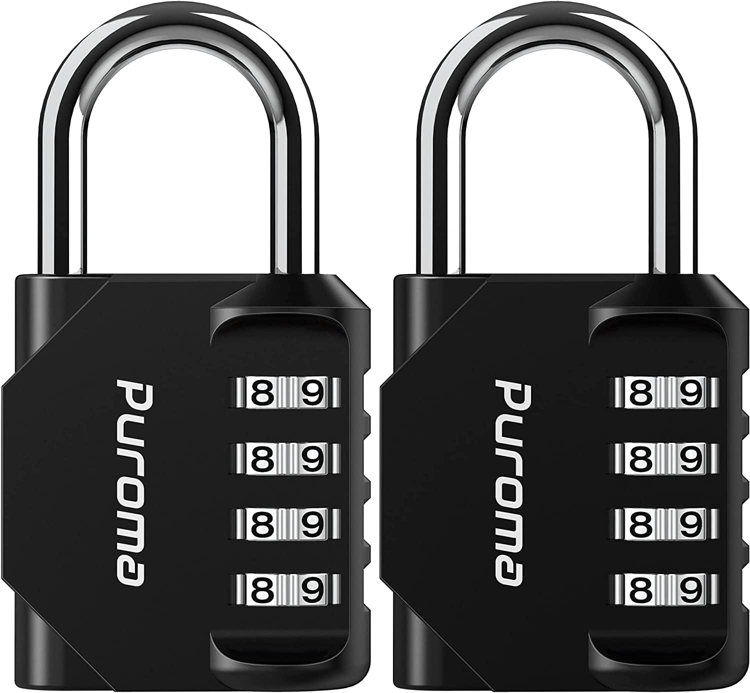 2 Pack Combination Lock 4 Digit Locker Lock Outdoor Waterproof Padlock ...