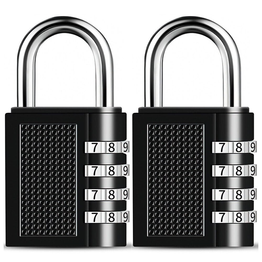 2 Pack Combination Lock 4 Digit Re-settable Padlocks Waterproof for ...