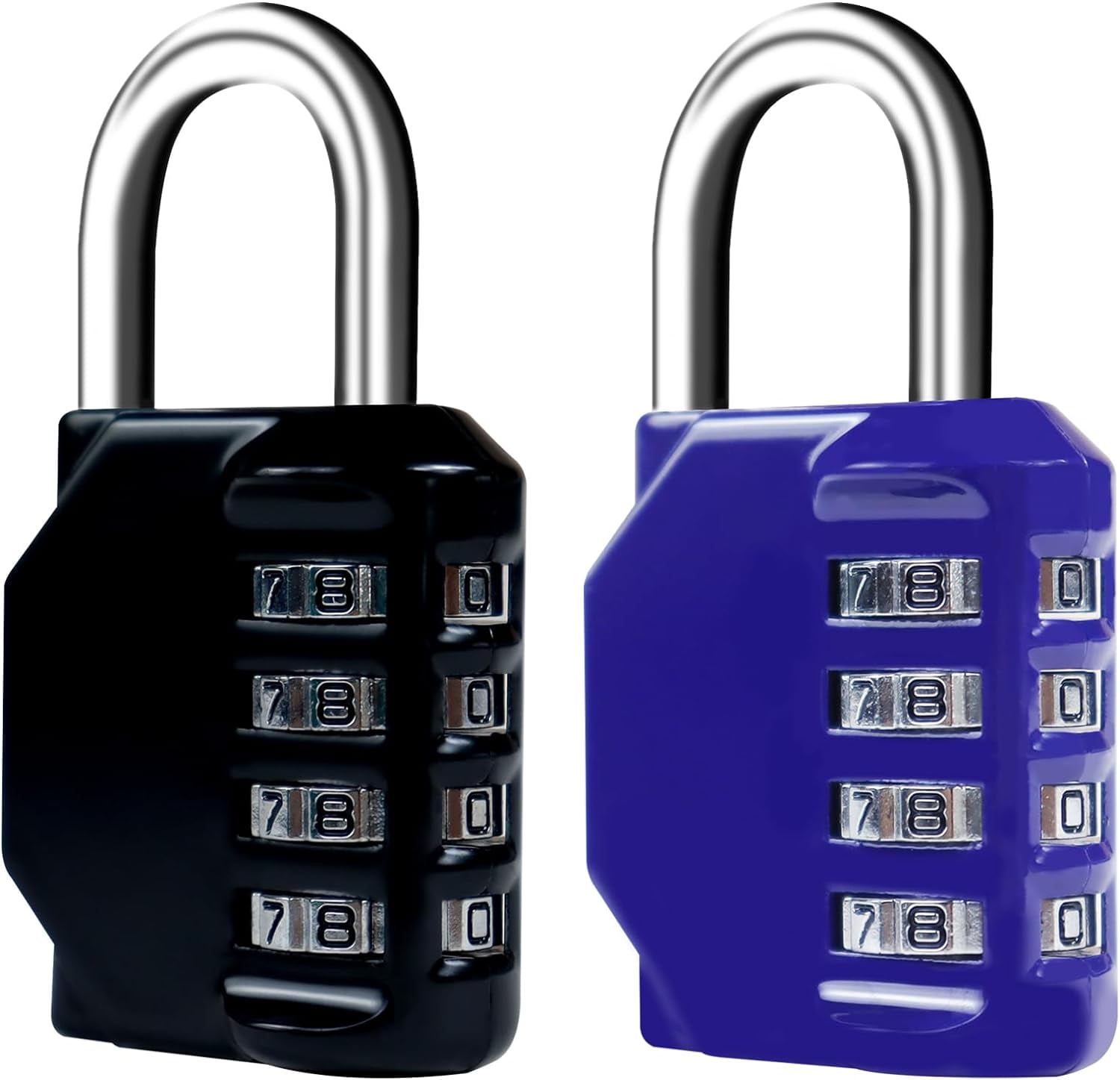 2 Pack Combination Lock 4 Digit, Resettable Combination Padlock ...