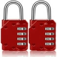 2 Pack Combination Lock, Resettable 4 Digit Combo Heavy Duty Padlock ...