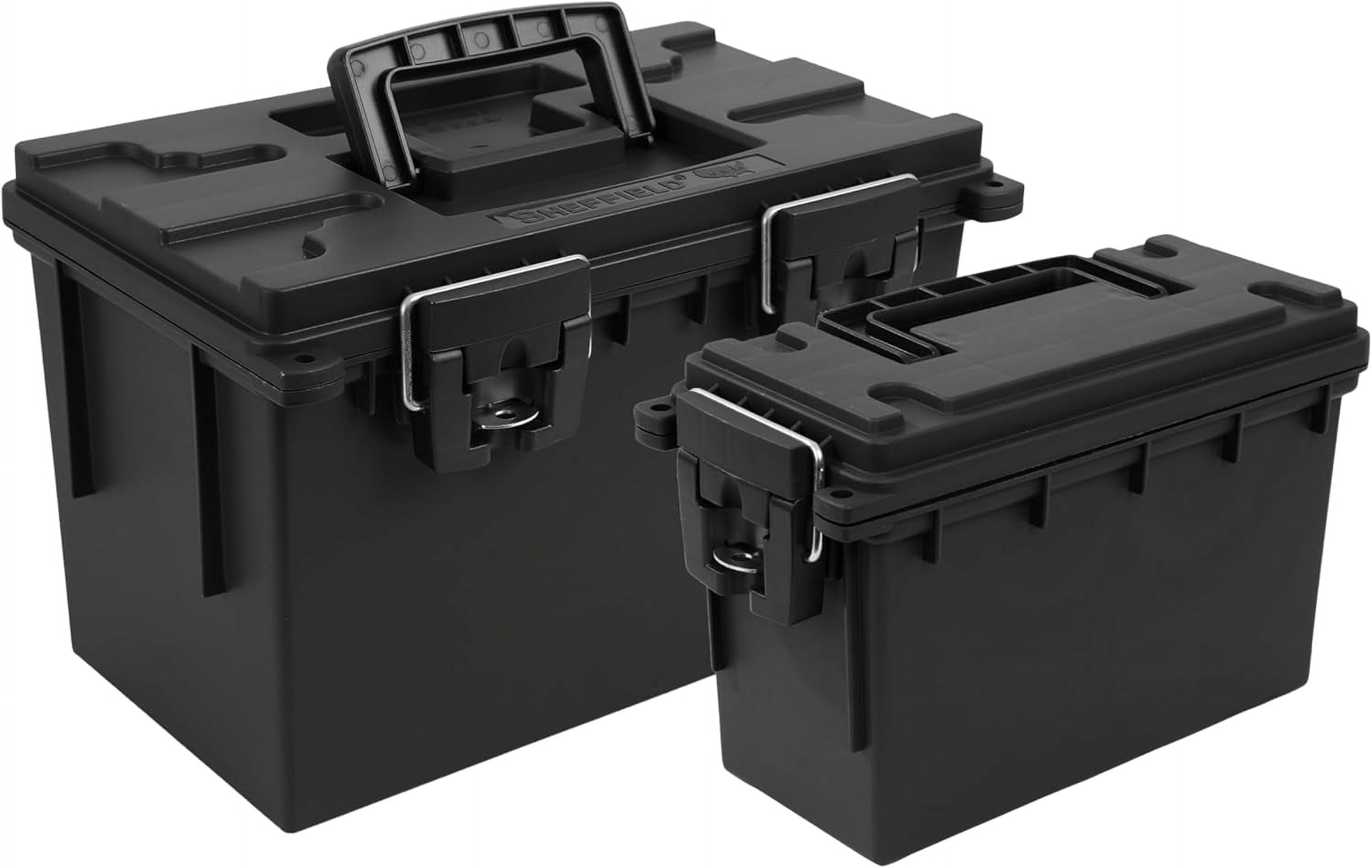 2-Pack Combo Ammo Storage Boxes, .30 Cal and .50 Cal Field Boxes, Water ...