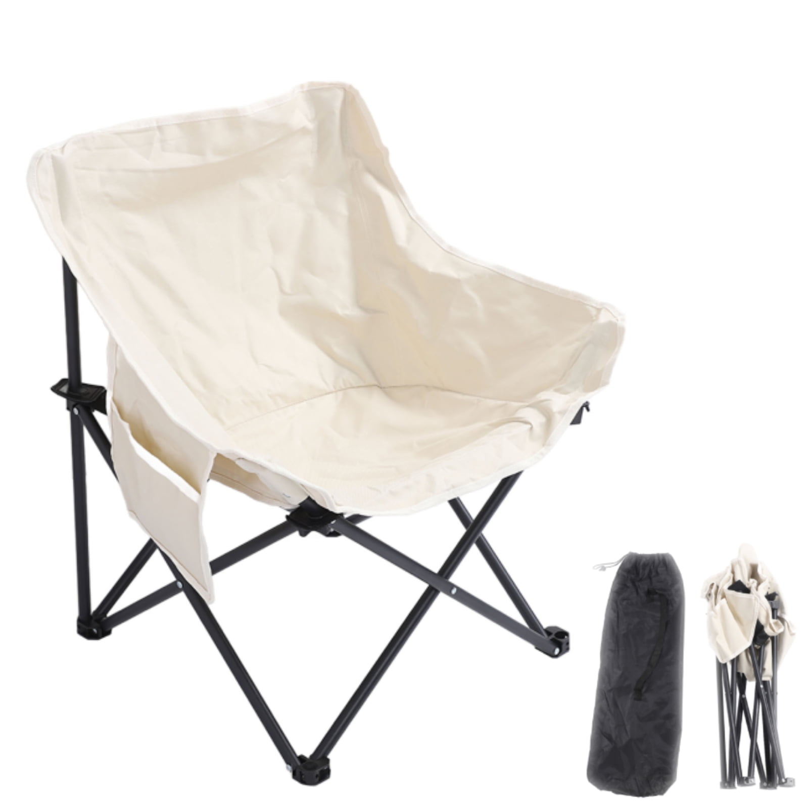 Compact Backpacking Chair Folding Camping Chairs with Side Pocket ...