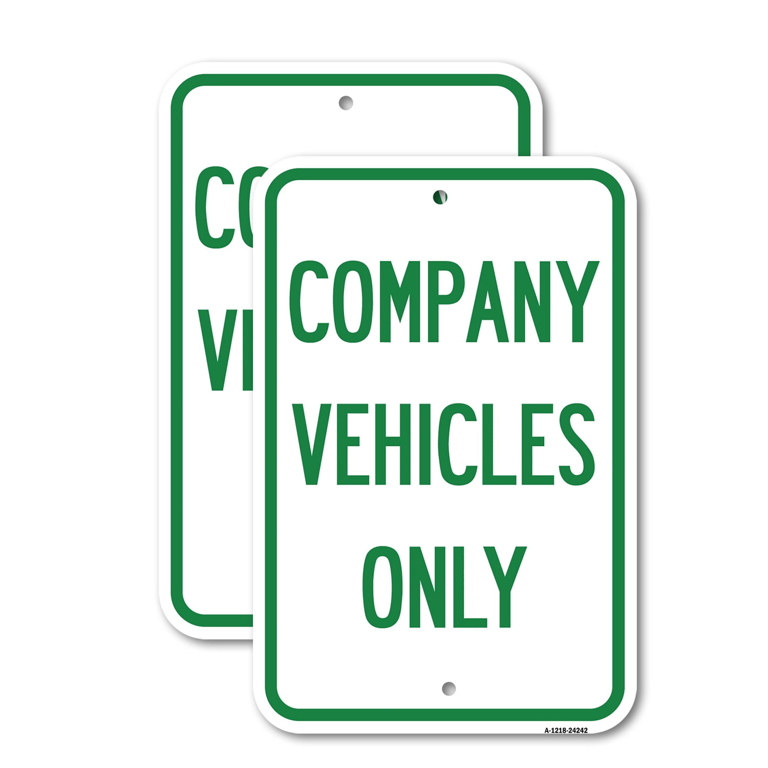 (2 Pack) Company Vehicles Only | 12" X 18" Heavy-Gauge Aluminum Sign ...