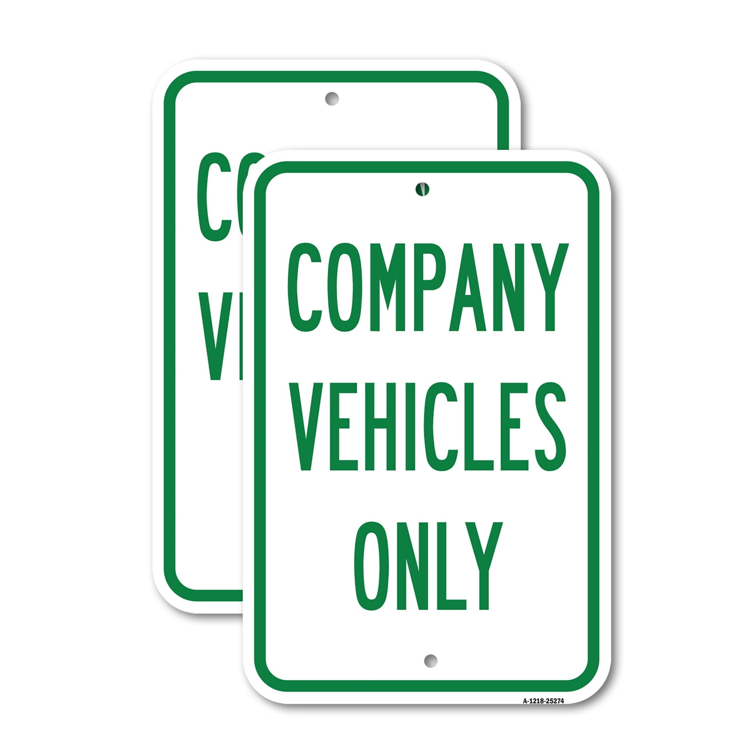 (2 Pack) Company Vehicles Only | 18" X 24" Heavy-Gauge Aluminum Sign ...