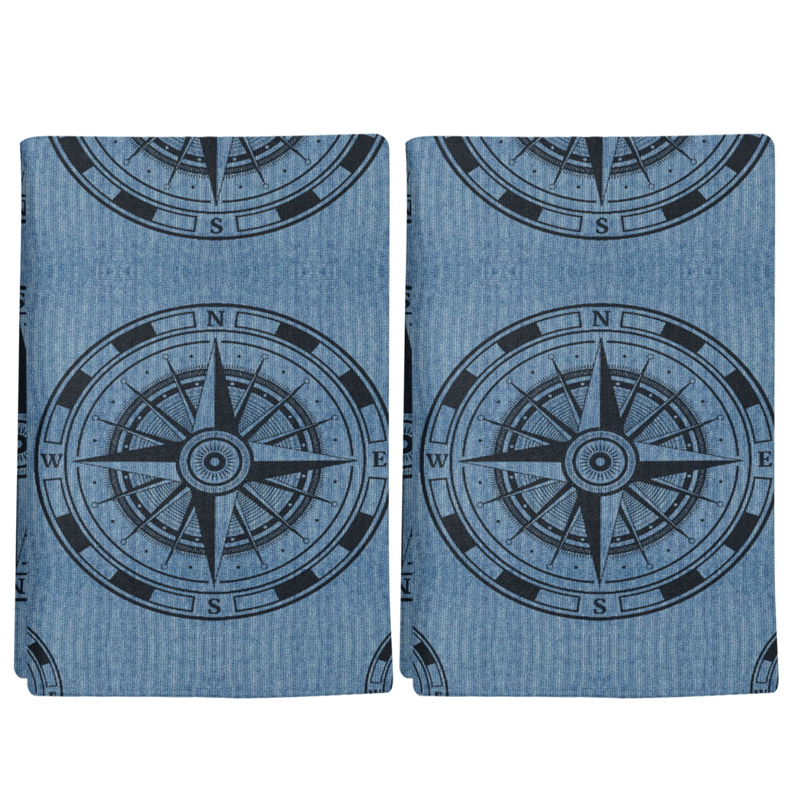 2 Pack Compass Circle Kitchen Towels Dot Abstract Geometric Decorative ...