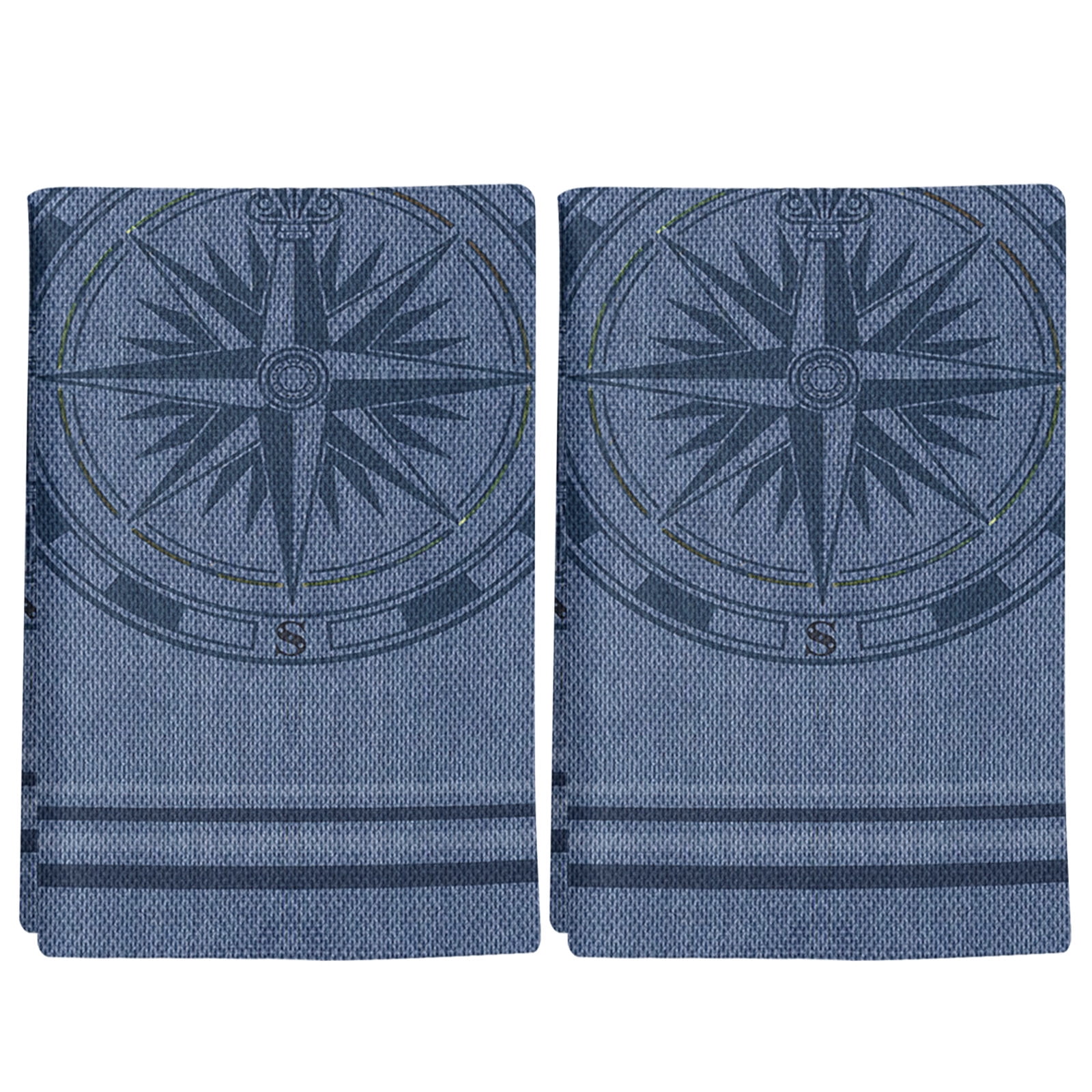 2 Pack Compass Navigation Kitchen Towels Guide Letter Printing ...