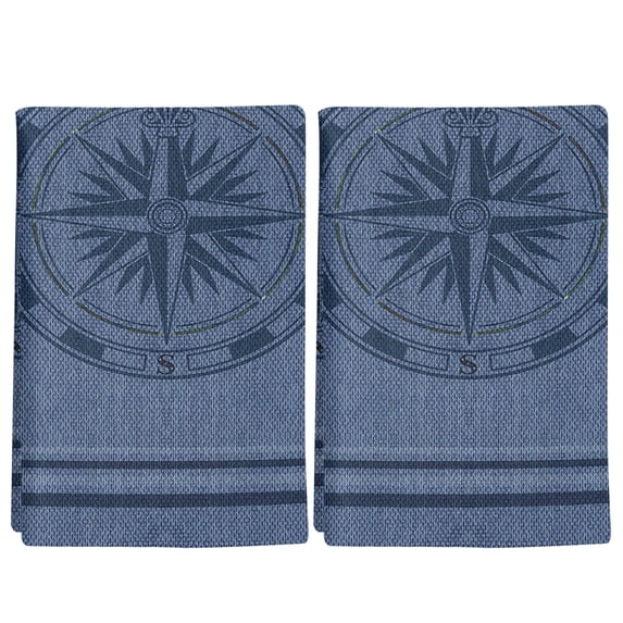 2 Pack Compass Navigation Kitchen Towels Guide Letter Printing ...