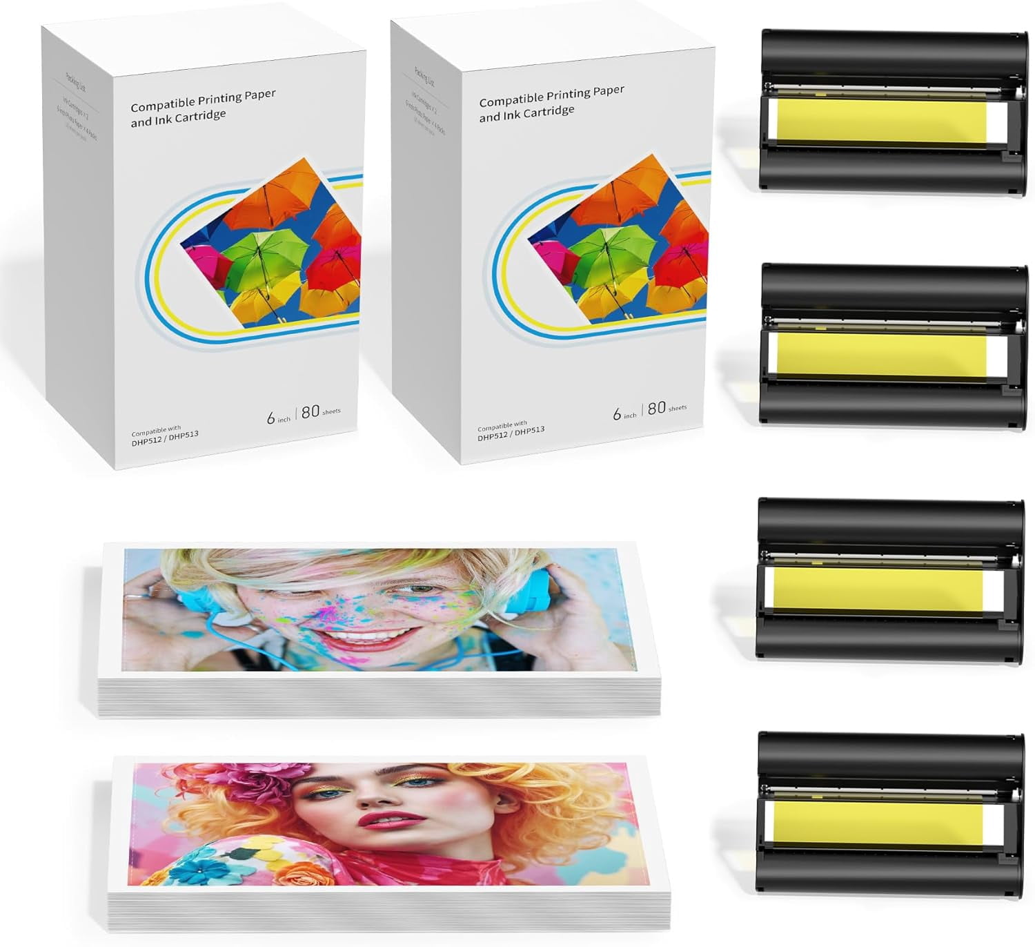 2 Pack Compatible with Amber M100/M200/M110/M210 Photo Printer Paper ...