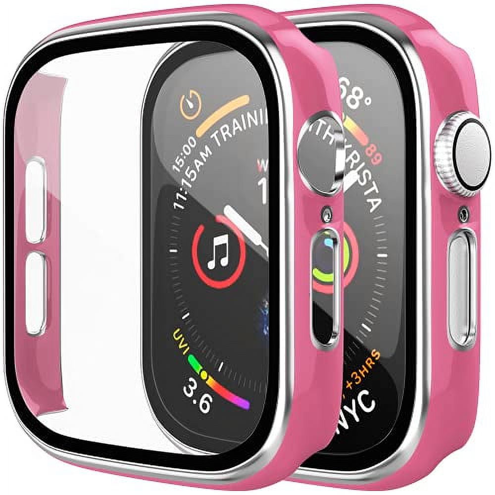 [2 Pack] Compatible with Apple Watch 44mm Case, Full Coverage Bumper ...
