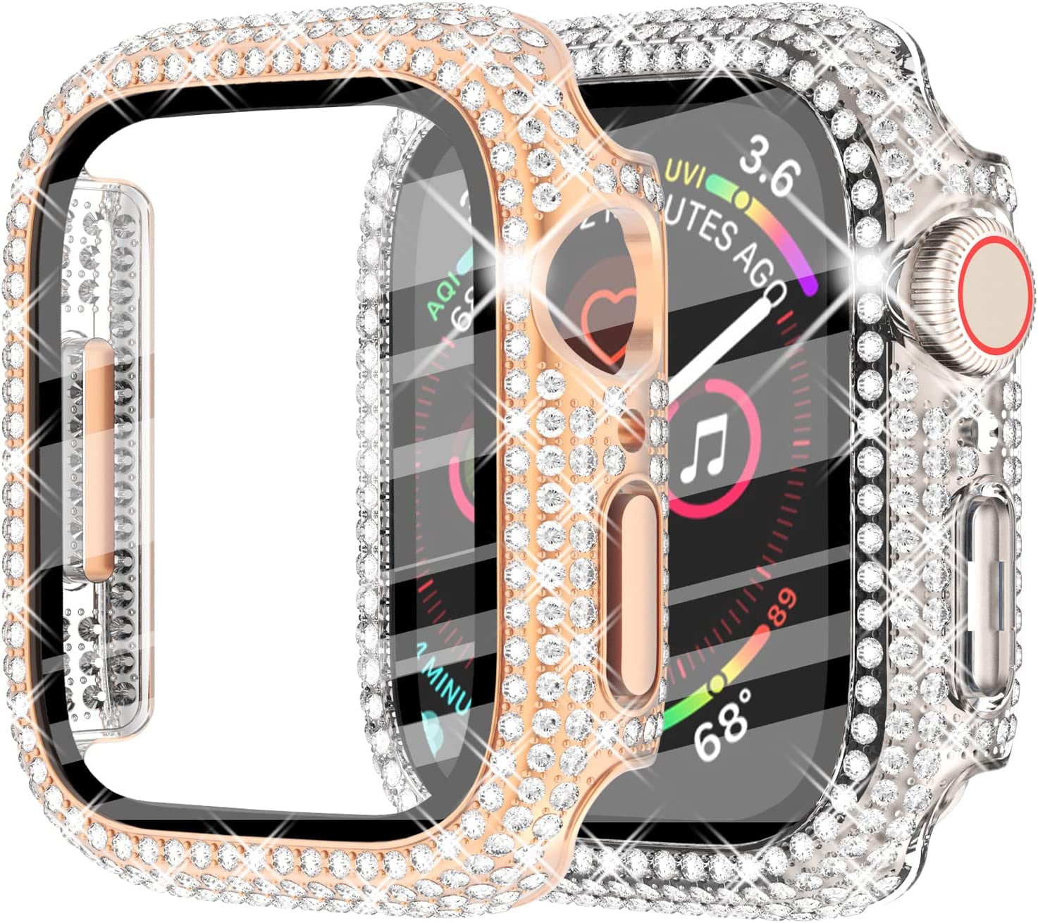 2-Pack Compatible with Apple Watch Bling Case 38mm Series 3 2 1 Screen ...