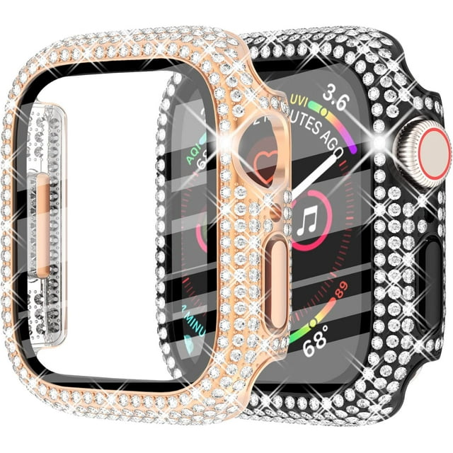 2-Pack Compatible with Apple Watch Bling Case 40mm Series SE 6 5 4 ...