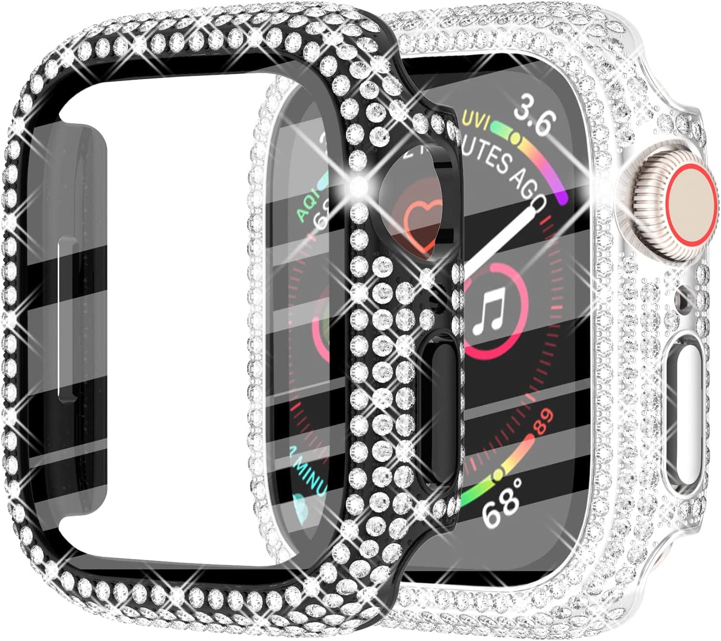 2-Pack Compatible with Apple Watch Bling Case 45mm Series 8 Series 7 ...