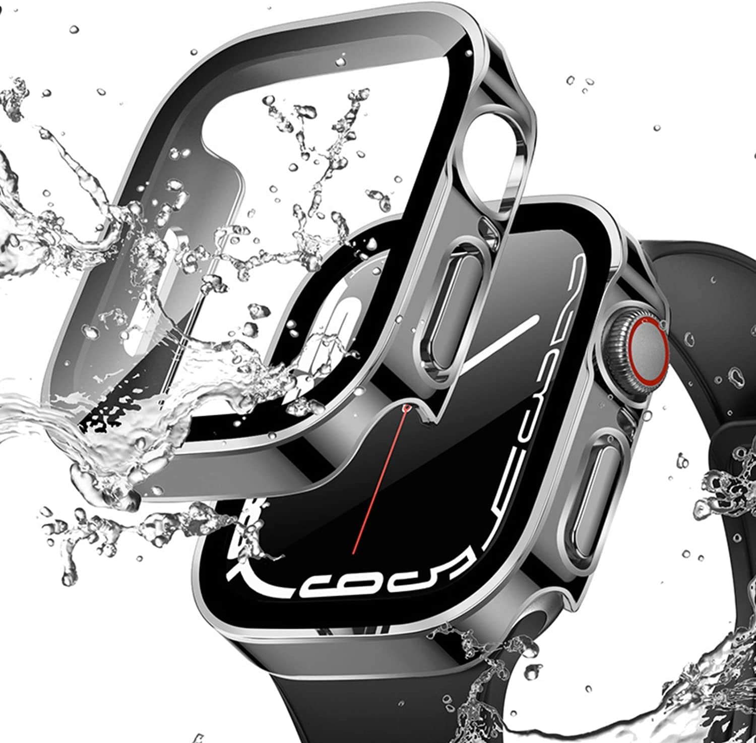 [2 Pack] Compatible with Apple Watch Screen Protector 44mm Case Hard PC ...