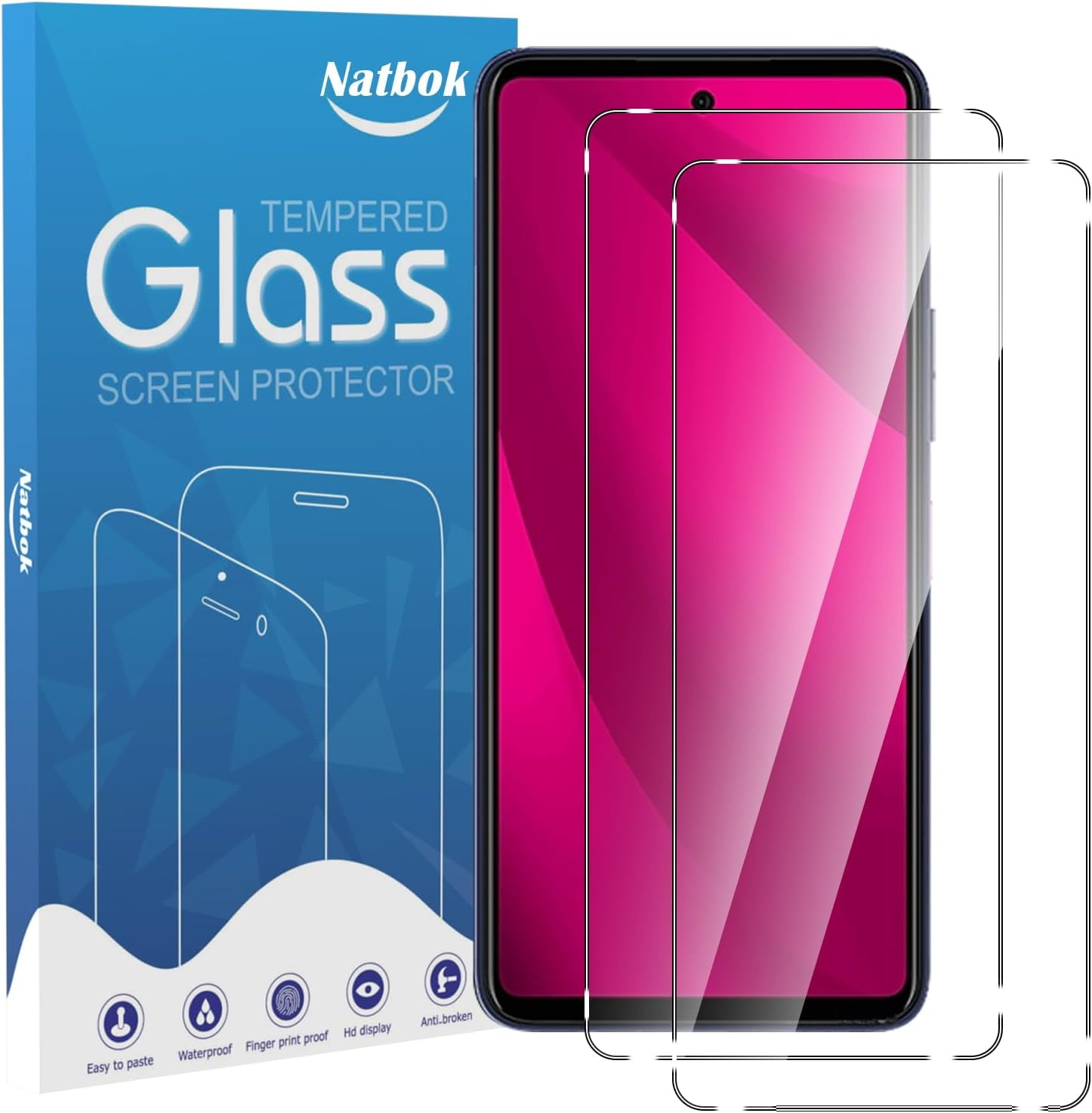 2 Pack Compatible with T-Mobile Revvl 8 Pro Screen Protector,Full ...