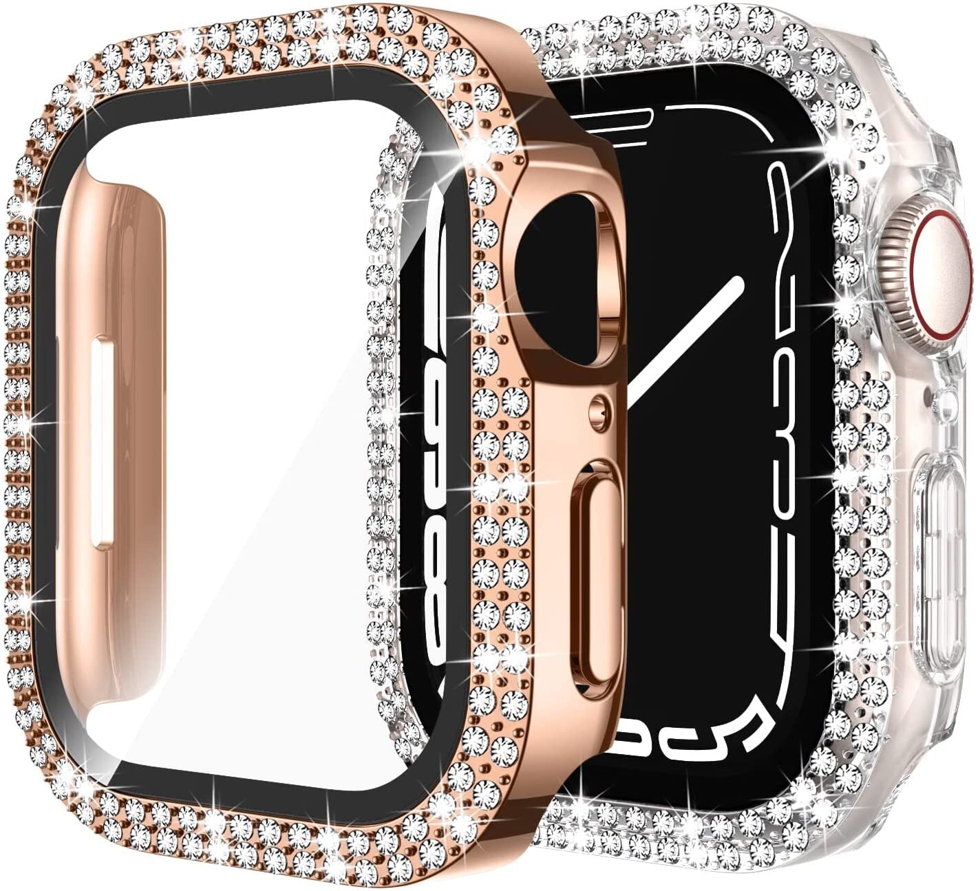 2 Pack Compatible for Apple Watch Case 41mm, Bling Cover Double ...