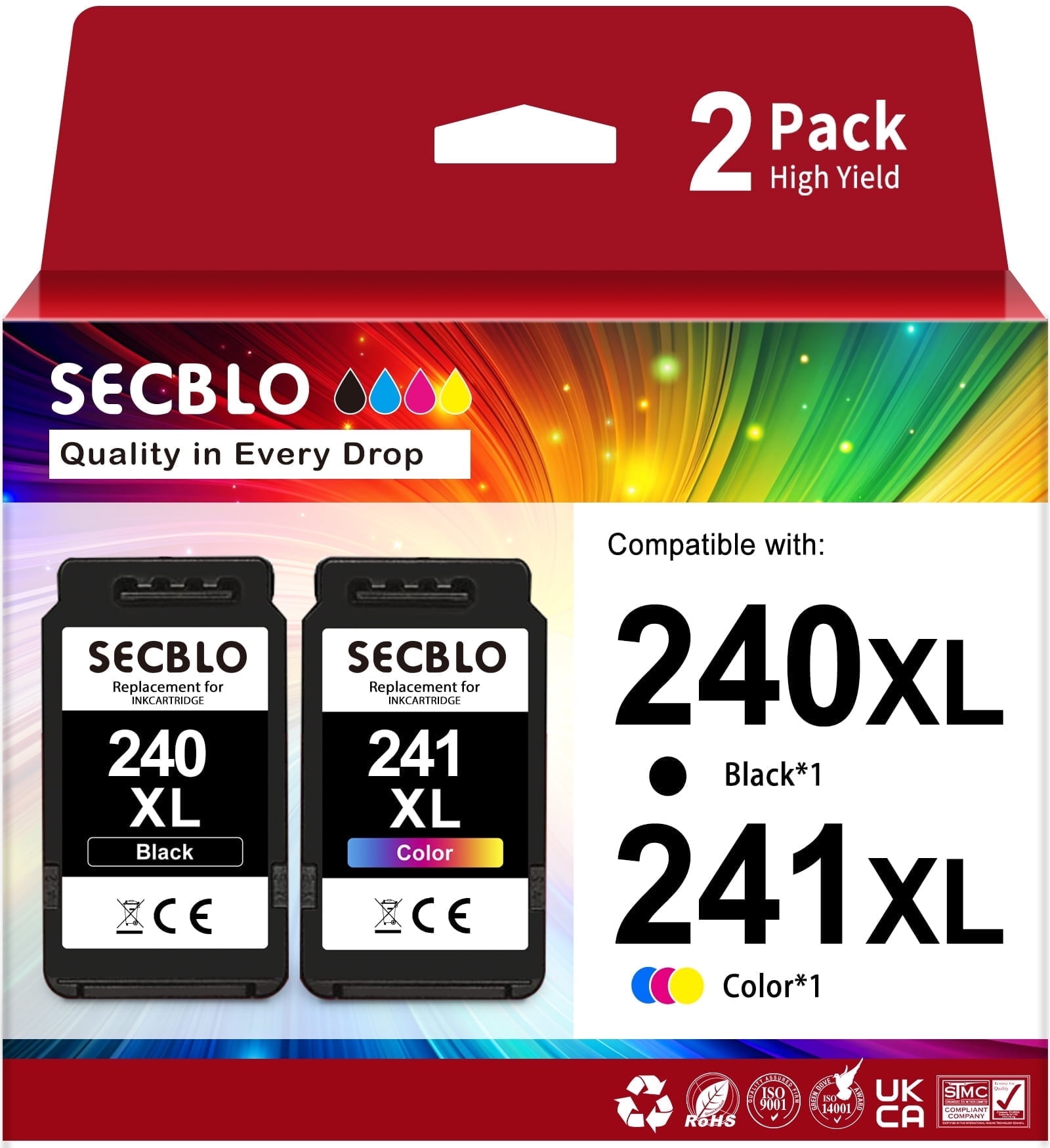 240XL 241XL Ink Cartridge for Canon Ink 240 and 241 for Pixma Printer ...