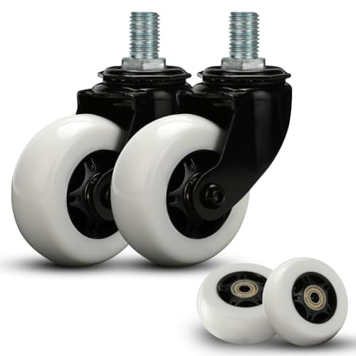 2 Pack Complete Caster Wheels Assembly for Razor Crazy Cart, with Extra ...