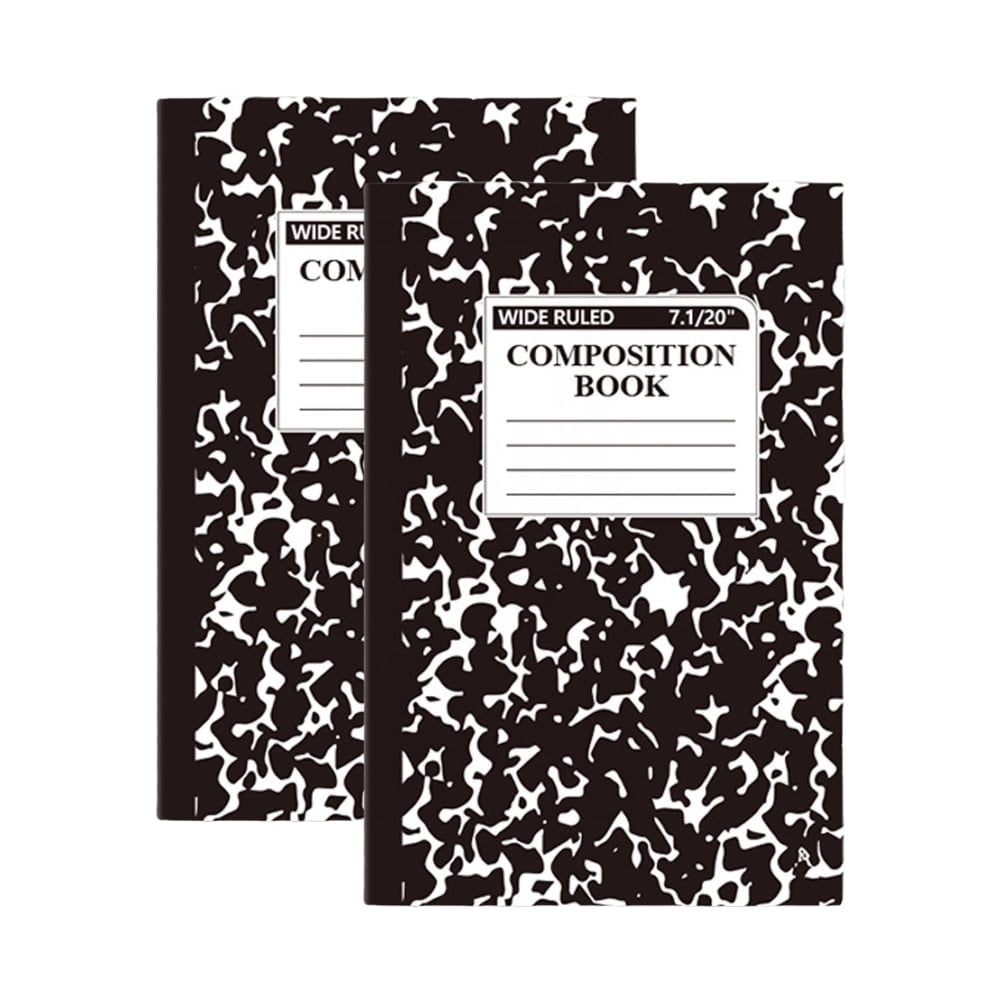 2 Pack Composition Notebook, Wide Ruled Composition Book, Marble ...