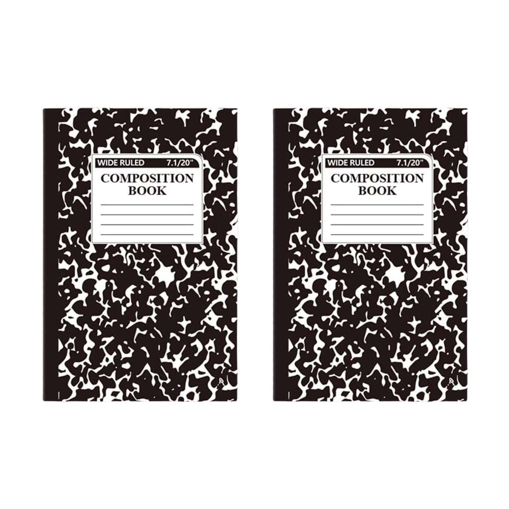 2 Pack Composition Notebook, Wide Ruled Composition Book, Marble ...