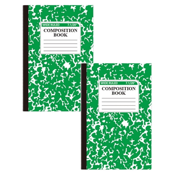2 Pack Composition Notebook, Wide Ruled Paper, 5.51" x 8.27", 60 Pages ...
