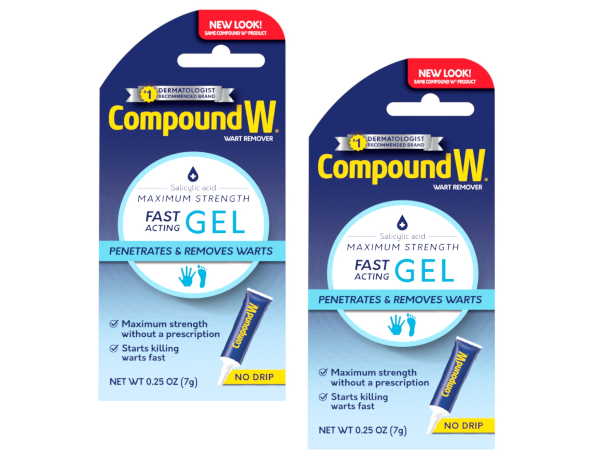 Compound W Maximum Strength Wart Remover, Fast Acting Gel Treatment, 2 ...