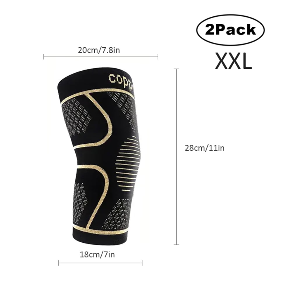 2 Pack Compression Knee Brace for Women & Men - Running Knee Support ...