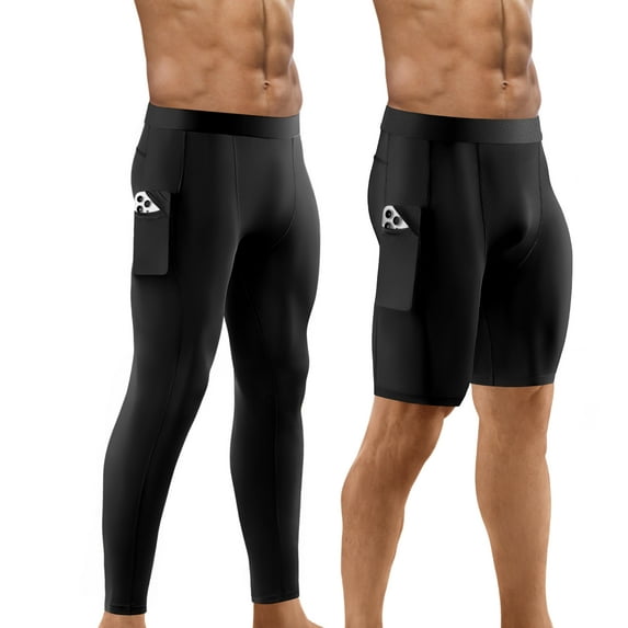 2 Pack Compression Shorts Men, Spandex Running Shorts Athletic Workout ...