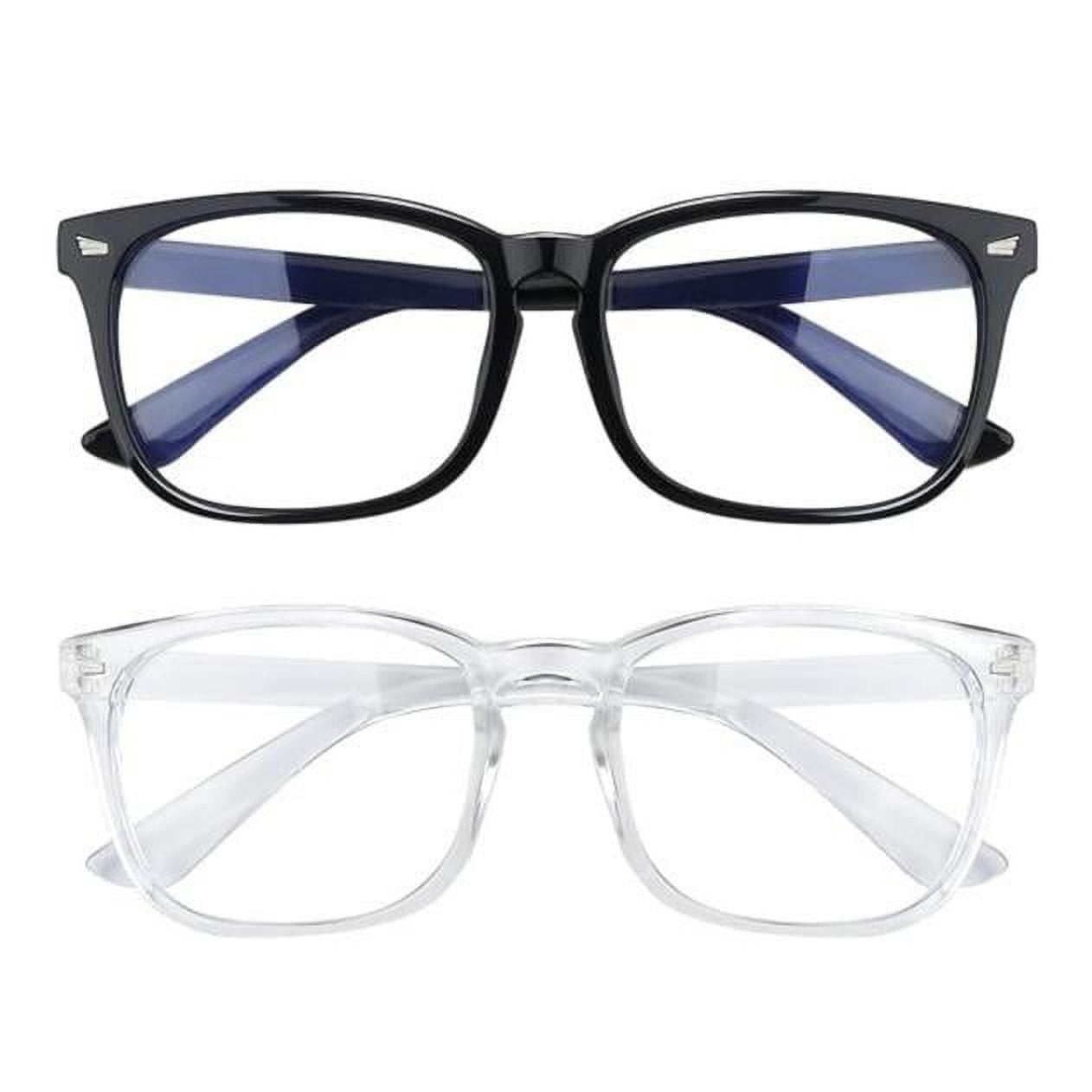 2 Pack,Computer Gaming Glasses,Fashion Large Size Square Frame ...