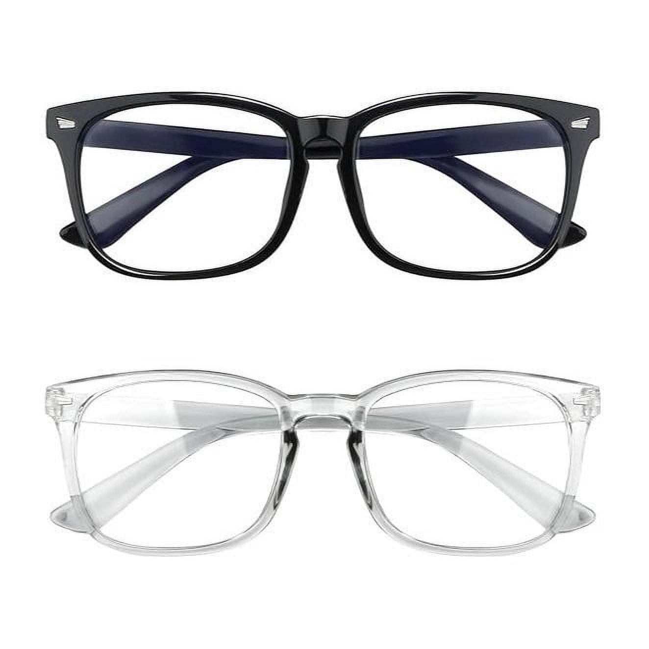 2 Pack,Computer Gaming Glasses,Fashion Large Size Square Frame ...