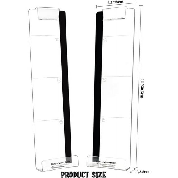 2 Pack Computer Monitor Memo Board Multi-Function Message Board ...