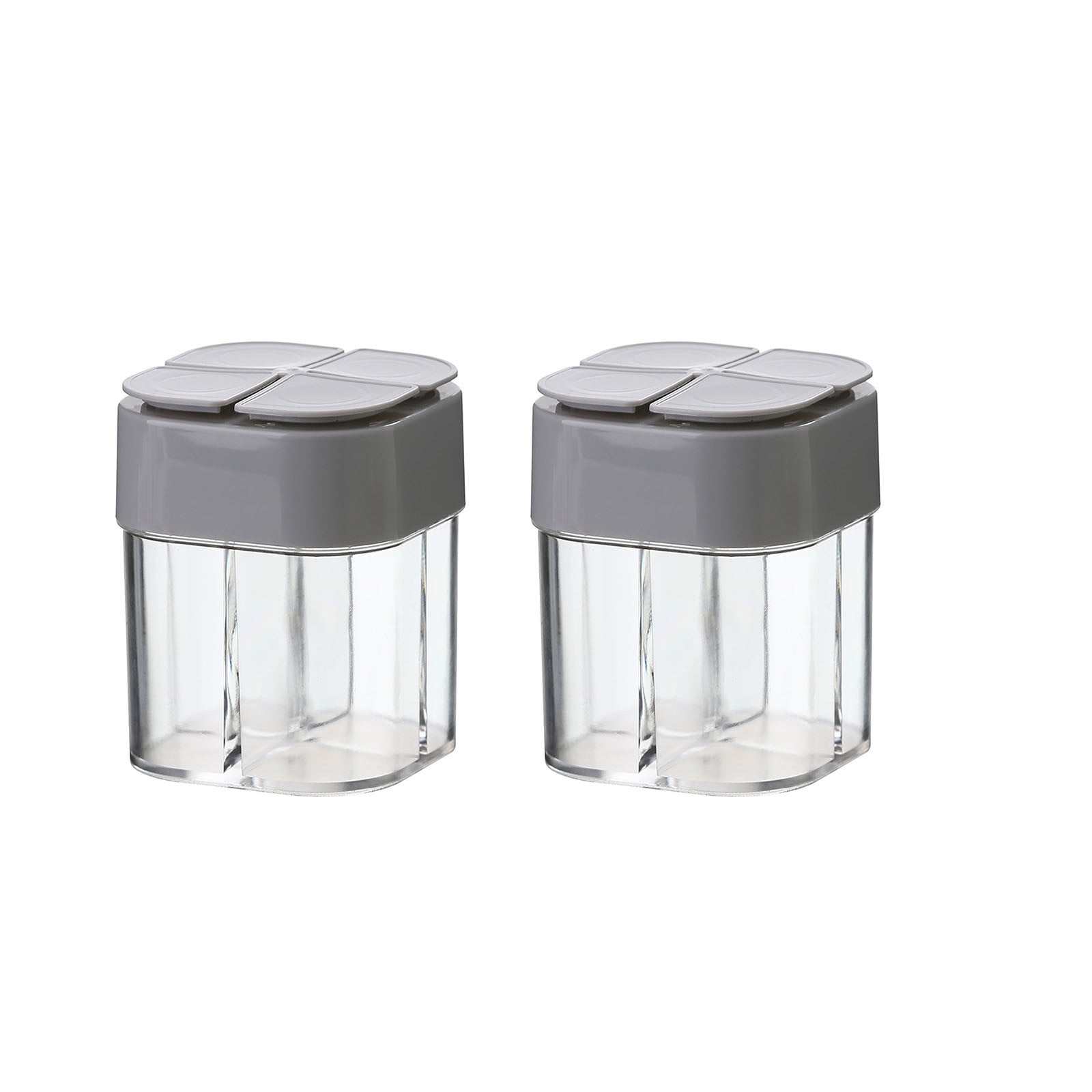 2 Pack Condiment Jar Four in One Holes Spice Dispenser Box Pepper ...