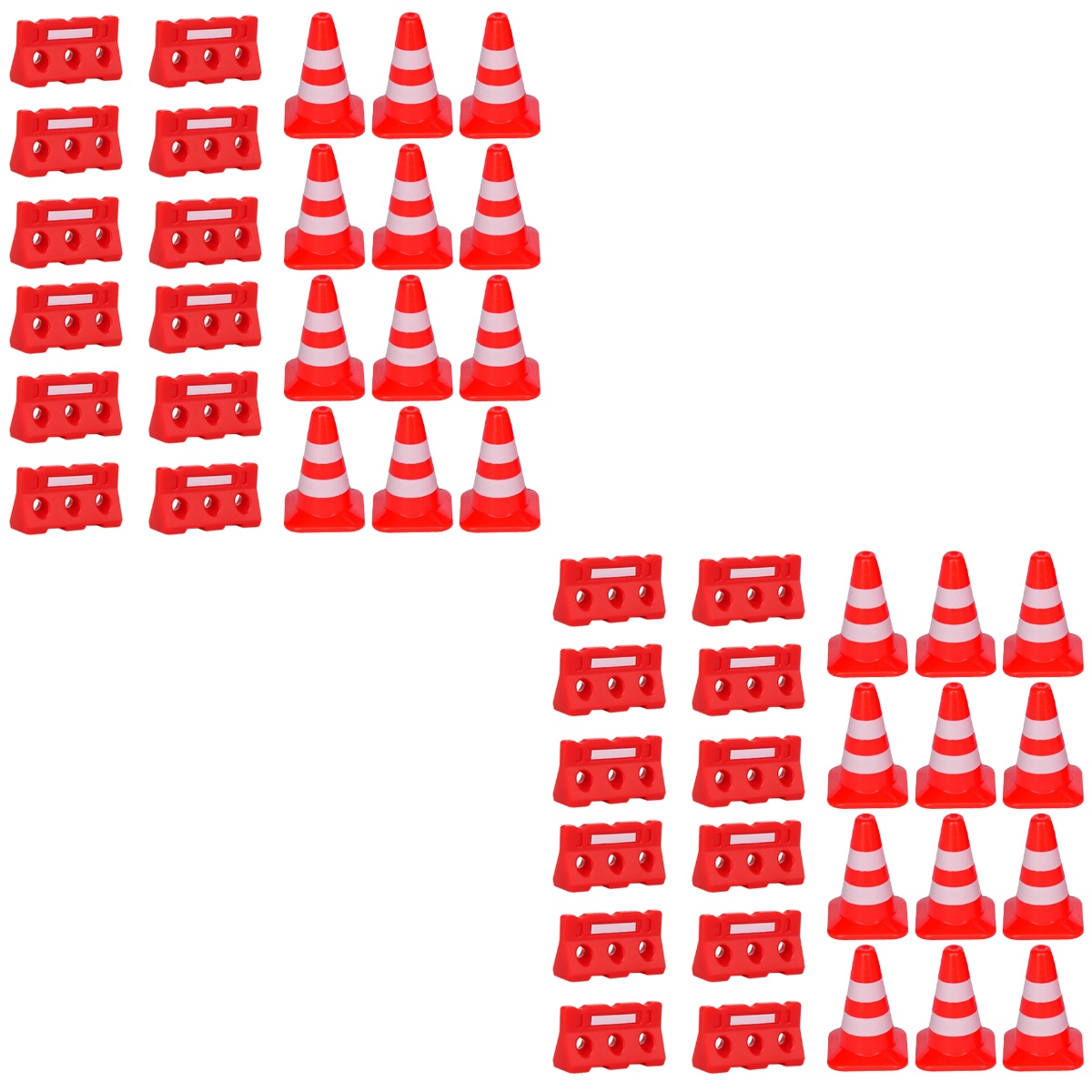 2 Pack Cone Road Sign Barricade Toy Cement Surface Toys Child 3.5X2CM ...