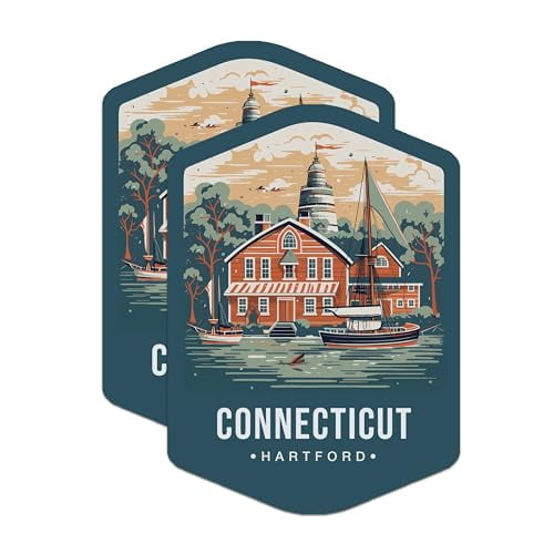 (2 Pack) Connecticut State and Capitol Magnets - CT State Magnet ...