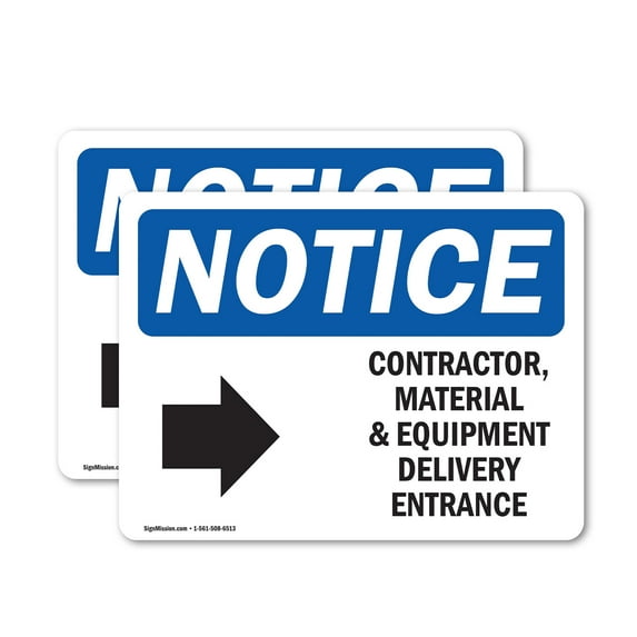 (2 Pack) Contractor Material And Equipment Sign - Walmart.com