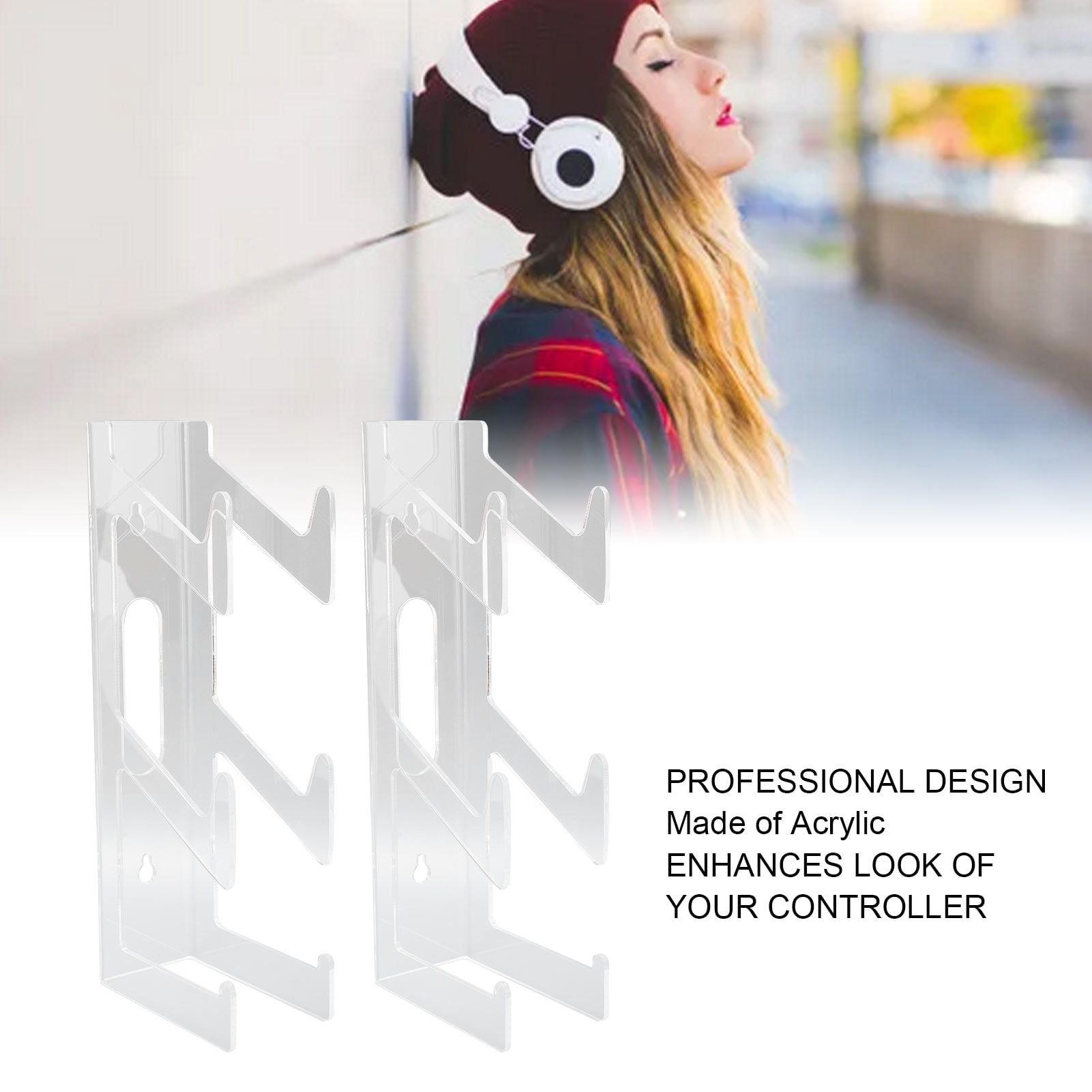 2,Pack Controller Holder Wall Mount, Universal Gaming Stand For ...