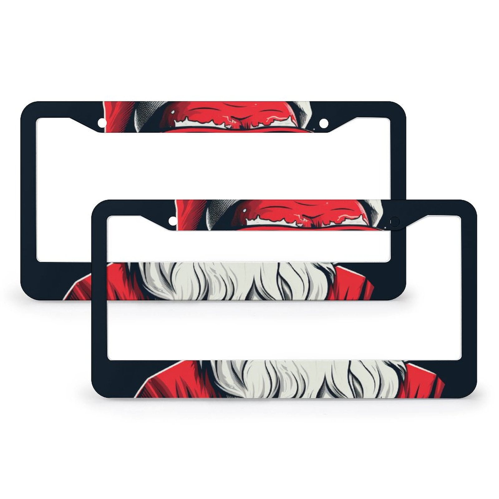 2 Pack Cool Santa License Plate Frames Christmas License Plate Frames ...