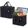 2 Pack Cooler Bags - Insulated for Food Delivery, Collapsible and ...
