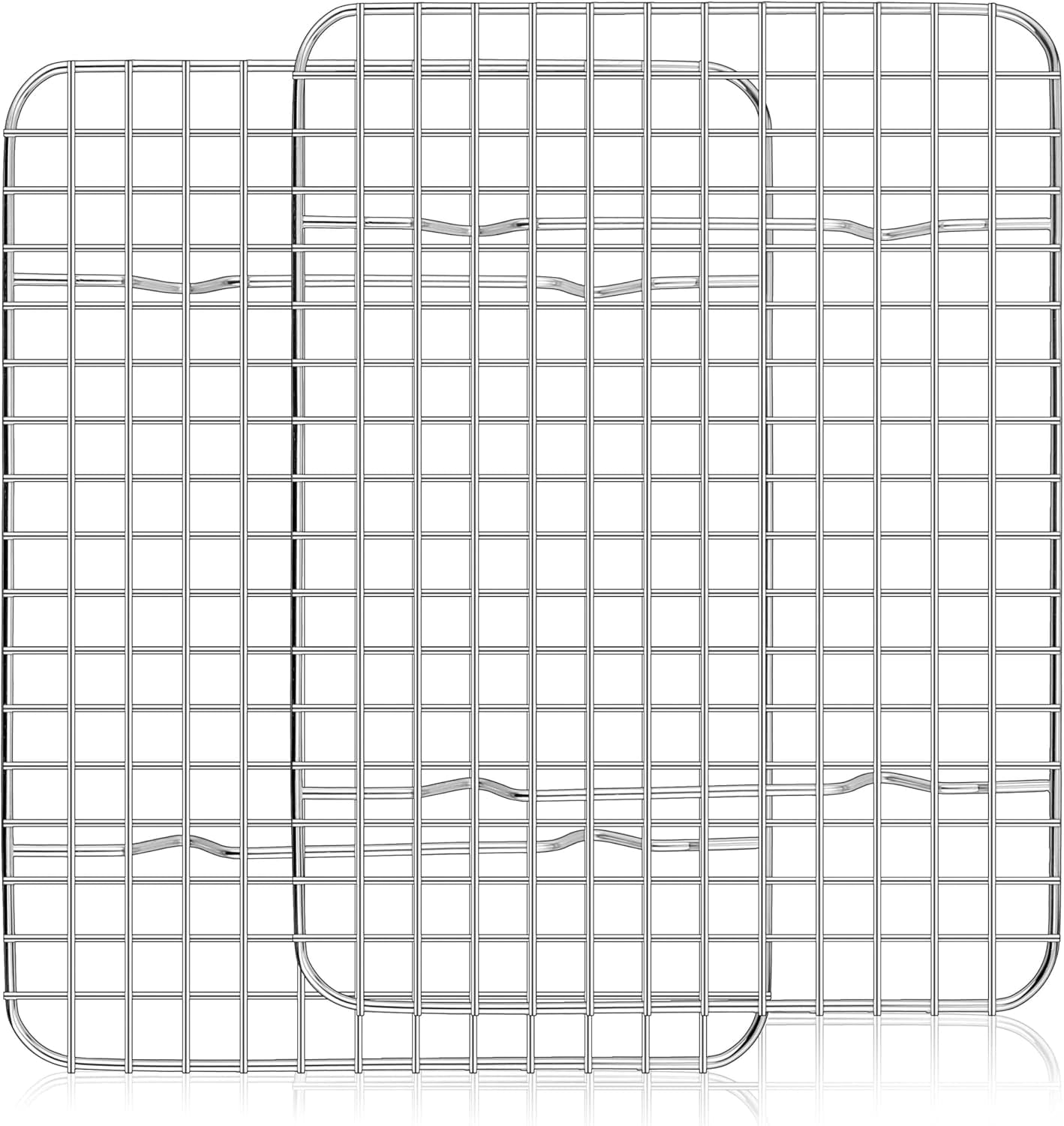 2 Pack Cooling Rack Set, 12" x 9" Stainless Steel Baking Rack for Bacon ...