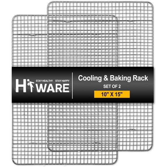 2-Pack Cooling Racks for Baking - 10" x 15" - Stainless Steel Wire ...
