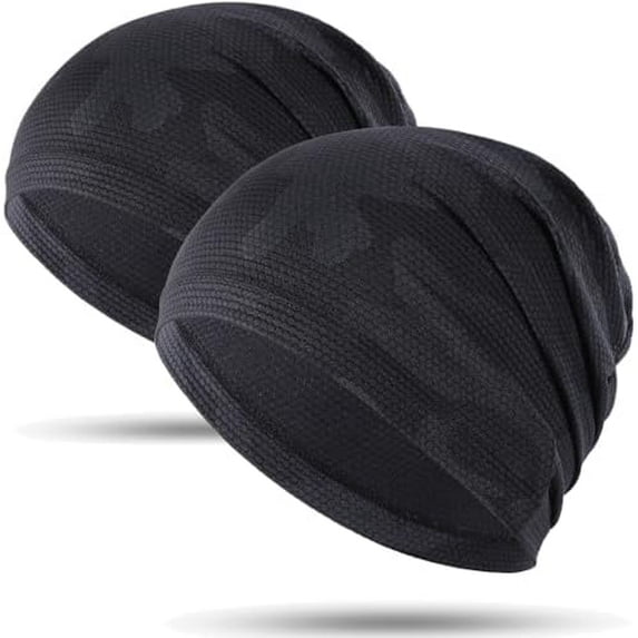 2-Pack Cooling Skull Caps for Men & Women - Breathable 3D Mesh Running ...