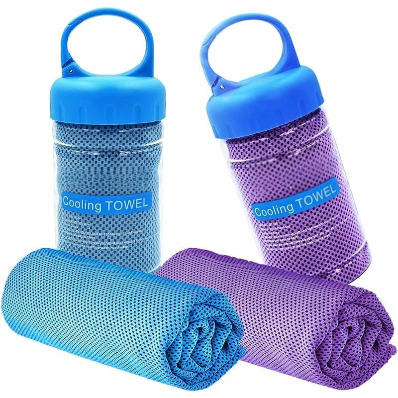 2 Pack Cooling Towel (47"x12") Ice Towel for Neck, Soft Breathable ...