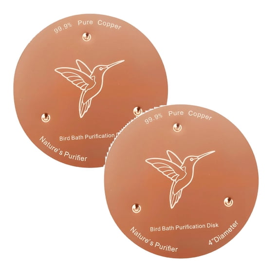 2-Pack Copper Bird Bath Purification Disk 0.6mm Reinforced 99.99% Pure ...