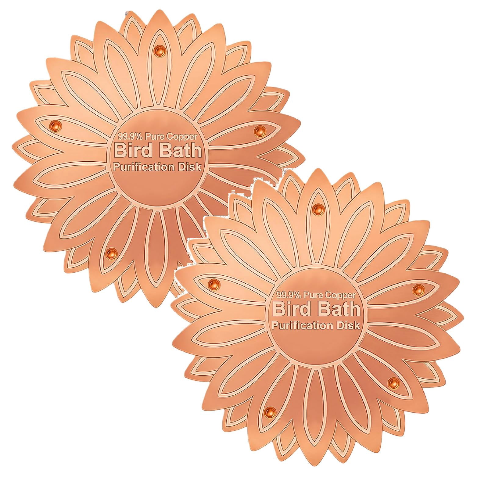 2-Pack Copper Bird Bath Purification Disk 0.6mm Reinforced 99.99% Pure ...